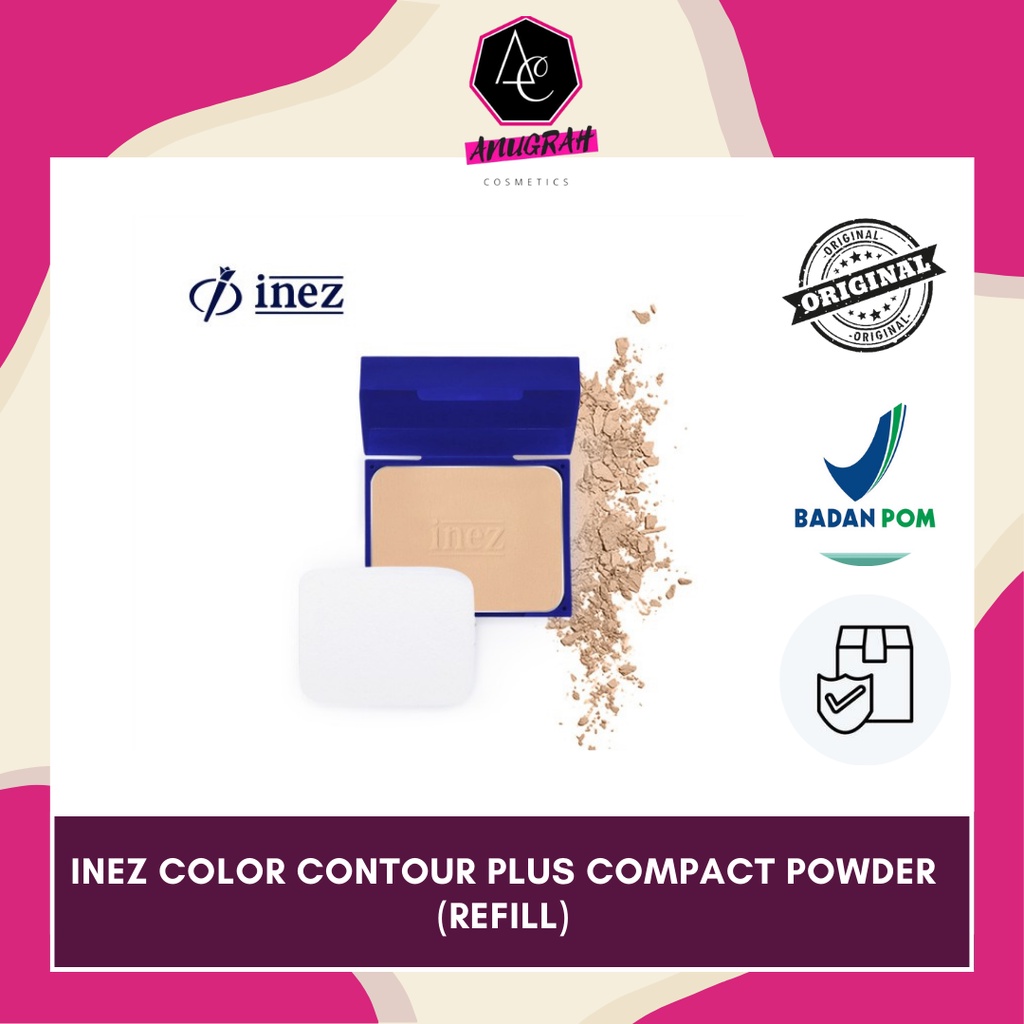 Jual INEZ COLOR CONTOUR PLUS COMPACT POWDER (Refill) | Shopee Indonesia