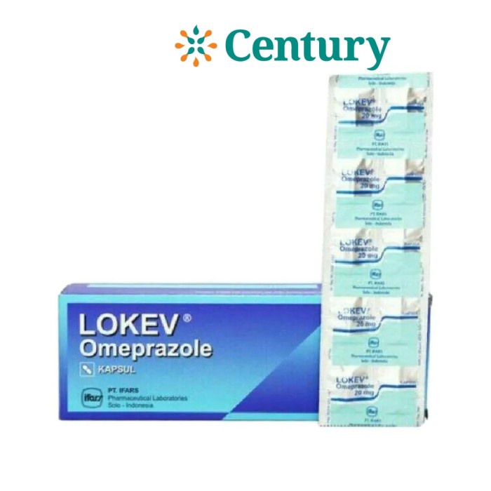 Jual LOKEV 20 MG 1STRIP ISI 10 KAPSUL/OMEPRAZOLE/OBAT MAAG/PENCERNAAN ...