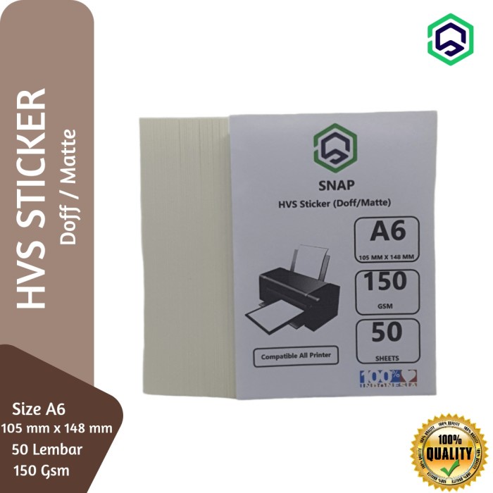 Jual Kertas Sticker HVS A7 Label Resi Pengiriman Doff 95 x 105 mm - 500 ...