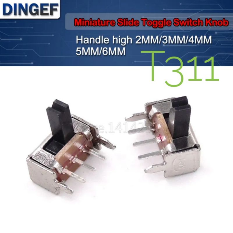 Jual 3 Pin Saklar Geser SPDT SK12D07 Mini Toggle Switch Slide 1P2T 3pin ...