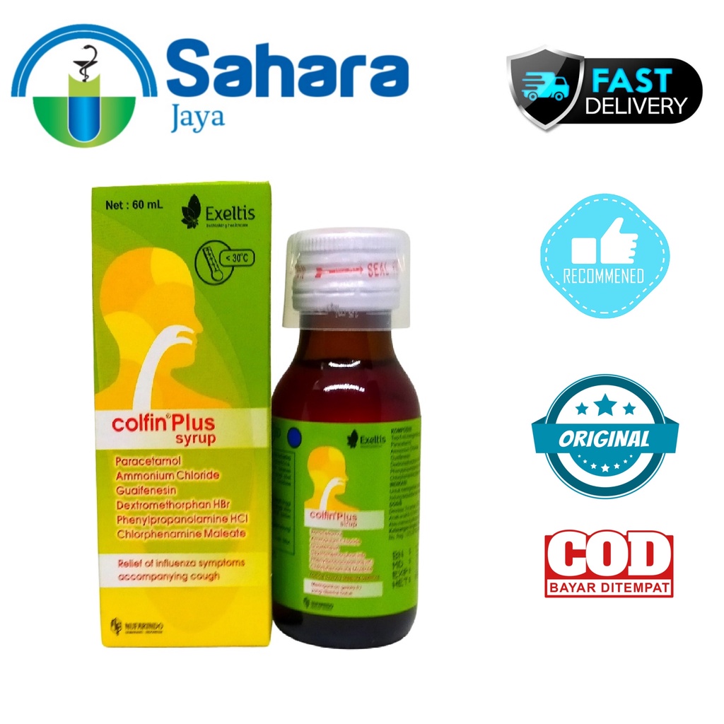 Jual [SJ] Colfin PLUS Sirup 60 ml / COLFIN PLUS SYRUP / KOLPIN PLUS ...