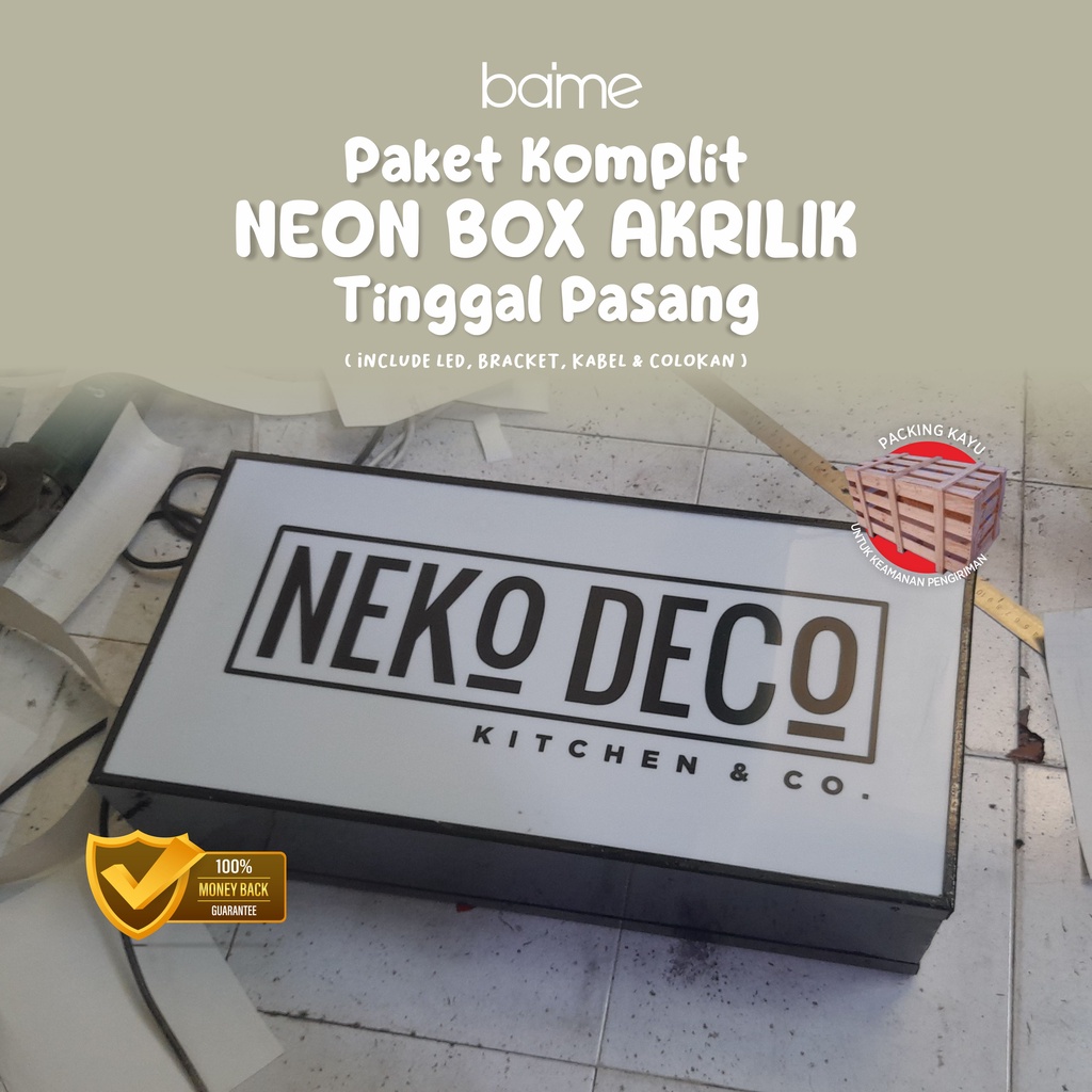 Jual NEON BOX OUTDOOR BULAT/KOTAK 2 SISI | Shopee Indonesia