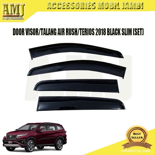 Jual DOOR VISOR/TALANG AIR RUSH/TERIOS 2018 BLACK SLIM (SET) | Shopee Indonesia