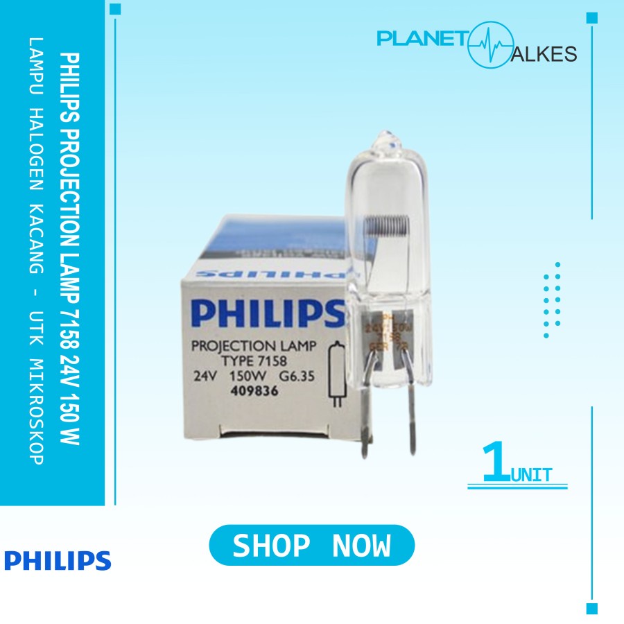 Jual Lampu Halogen Kacang Philips 7158 XHP 24V 150W Proyektor Lamp ...