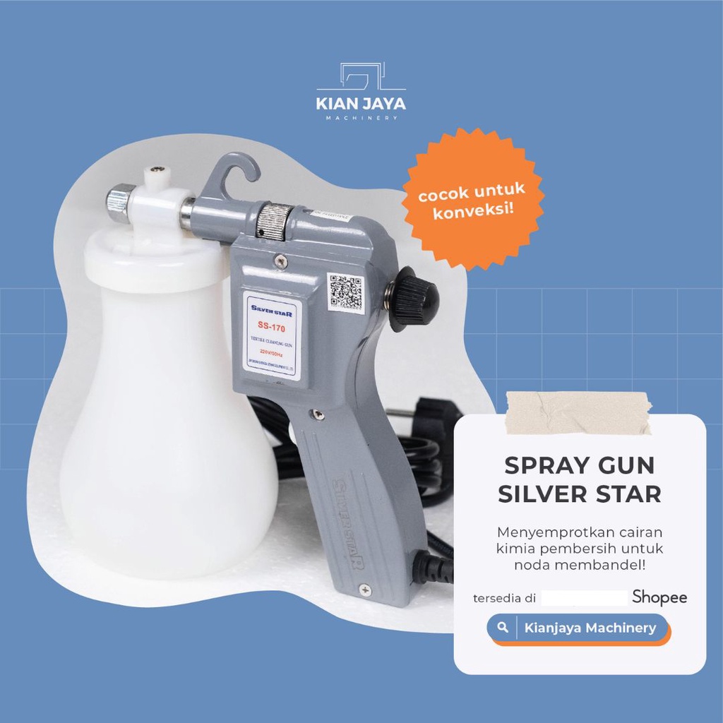 Jual [ kianjaya ] Spray Gun Silver Star | Textile Cleaning Gun Silver ...