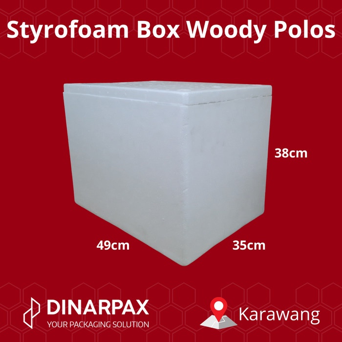 Jual Styrofoam Box Woody Polos / DinarBox / Box 20KG / Storage Box ...