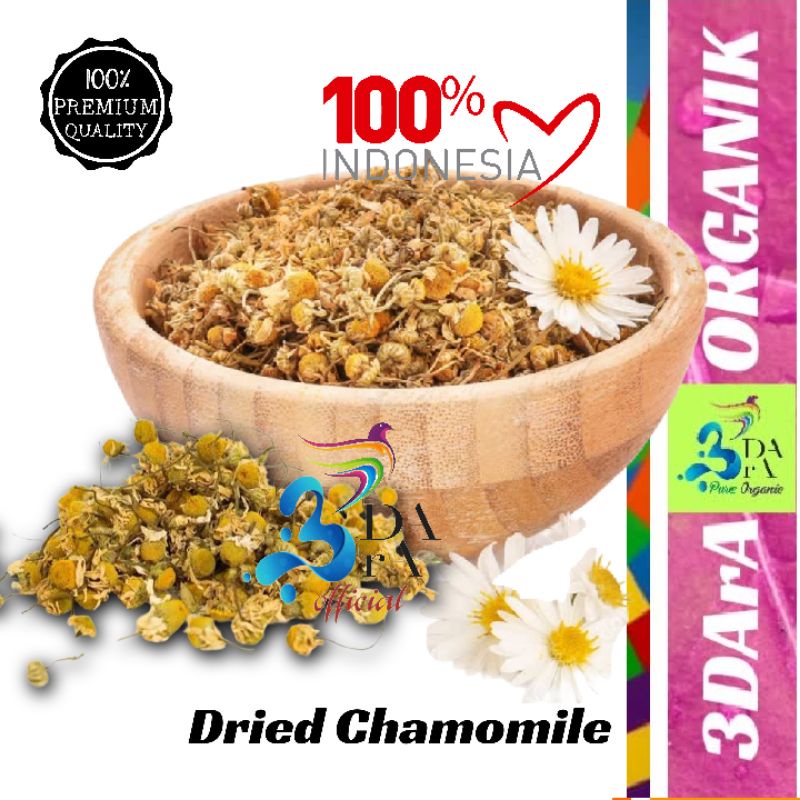 Jual Herbal Teh Bunga Kamomil Kering 100gr - Dried Chamomile Premium ...