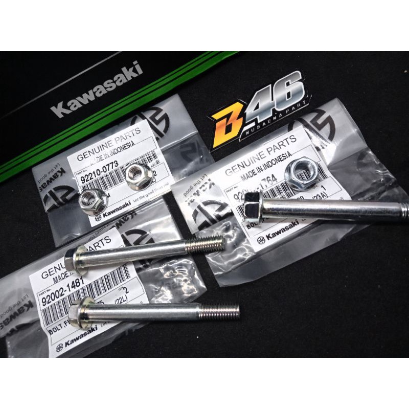 Jual 1 SET BAUT DAN MUR BRACKET BREKET AISAN GANTUNGAN MOUNTING MESIN ATAS ORIGINAL KAWASAKI ...