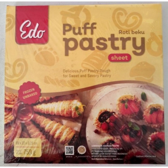 Jual Edo Puff Pastry Sheet 750gram - Gosend/Grab Only | Shopee Indonesia