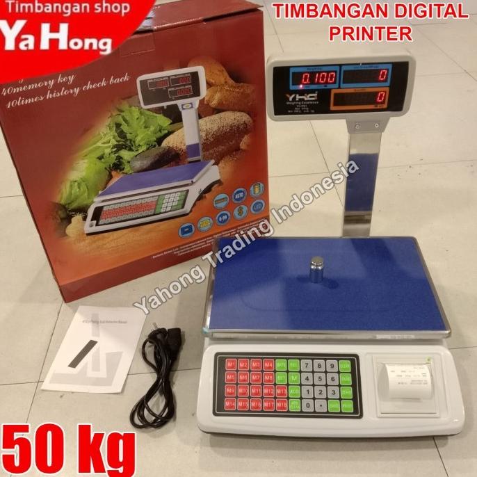 Jual Timbangan Digital Printer / Price Computing Scale + Printer 50Kg ...