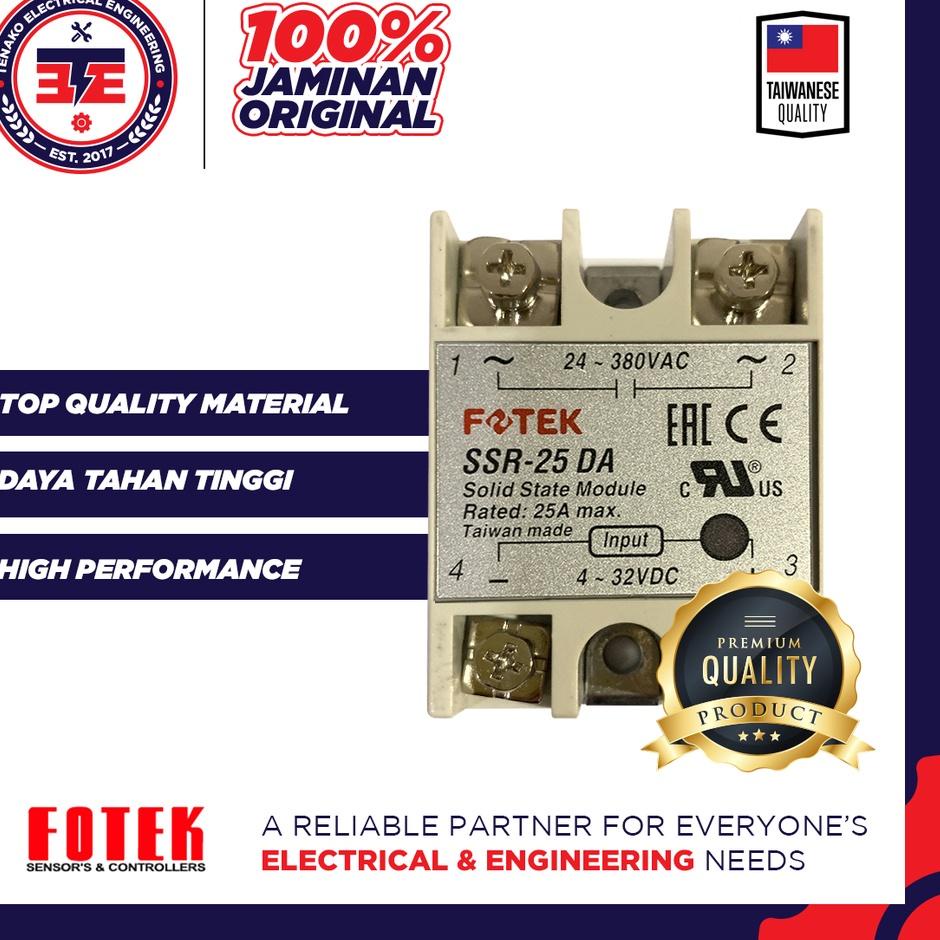 Jual Termurah Fotek SSR-25DA MADE IN TAIWAN SSR 25DA Solid State Relay Fotek 25 Amper DC to AC ...