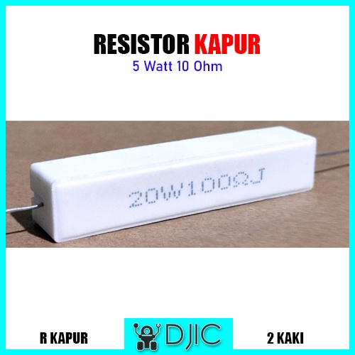 Jual Resistor Kapur 20 Watt 100 Ohm | Shopee Indonesia