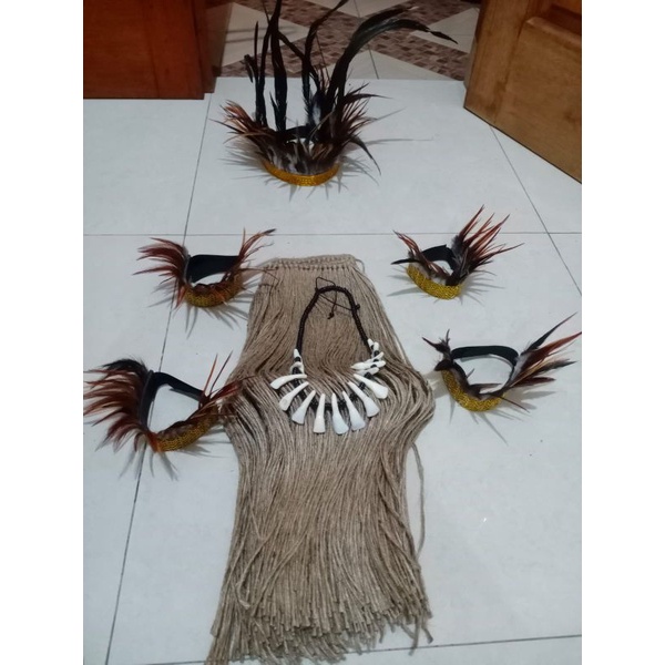 Jual BAJU ADAT PAPUA RUMBAI GONI DAN AKSESORIS UNTUK ANAK DAN DEWASA ...