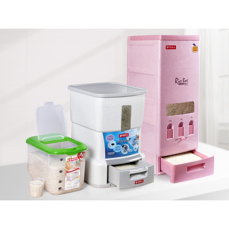 Jual VELLA Rice Box Lion Star Tempat Beras ( 14kg , 18kg , 23kg , 28kg , 38kg ) Anti-Karat ...