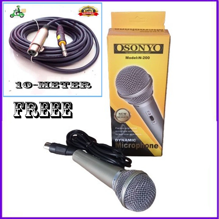 Jual Microphone MiK Mikropon Mic Kabel Sony N200 FREEE KABEL MIC 10M ...