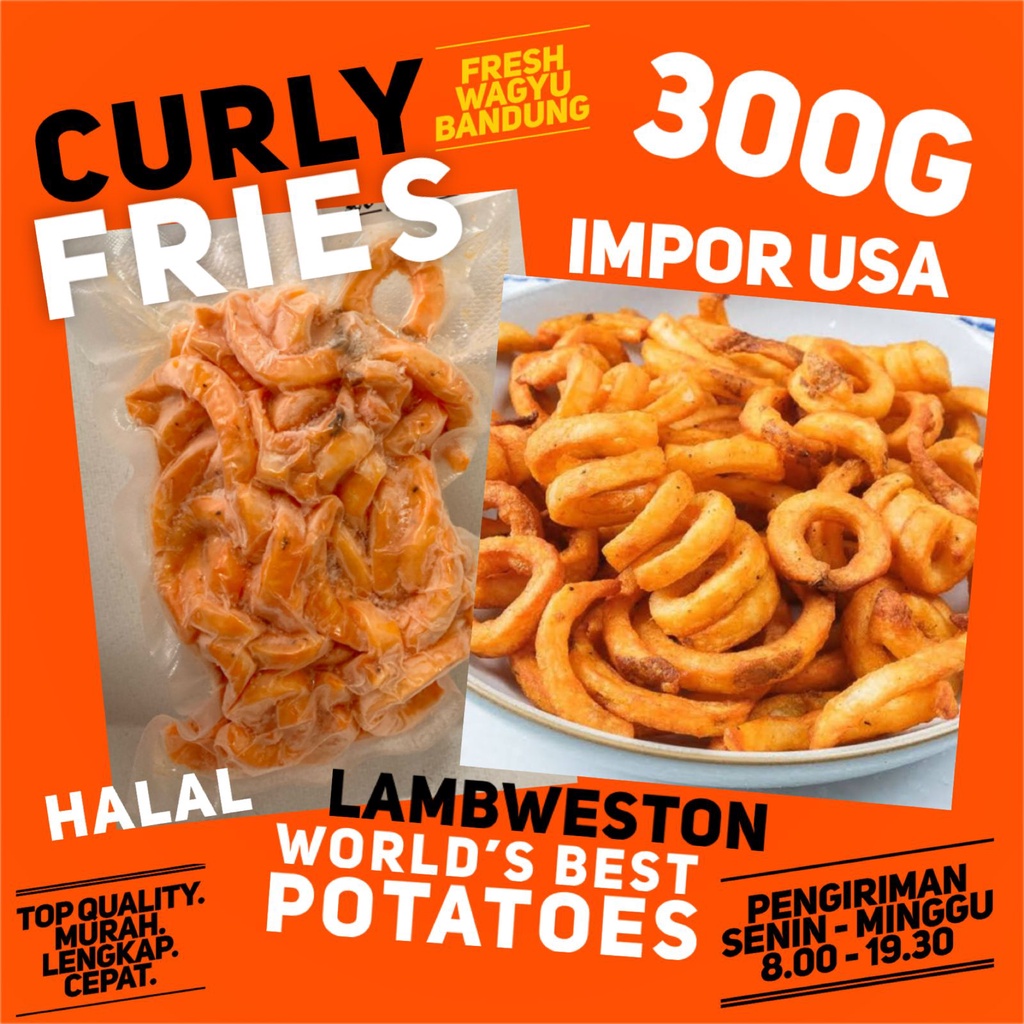 Jual LAMBWESTON CURLY FRIES SPIRAL PREMIUM Kentang Goreng AW Impor USA ...