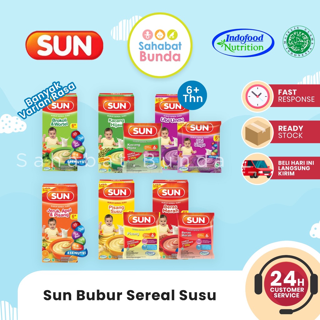 Jual SUN Bubur Sereal Susu MPASI Sachet Box | Shopee Indonesia