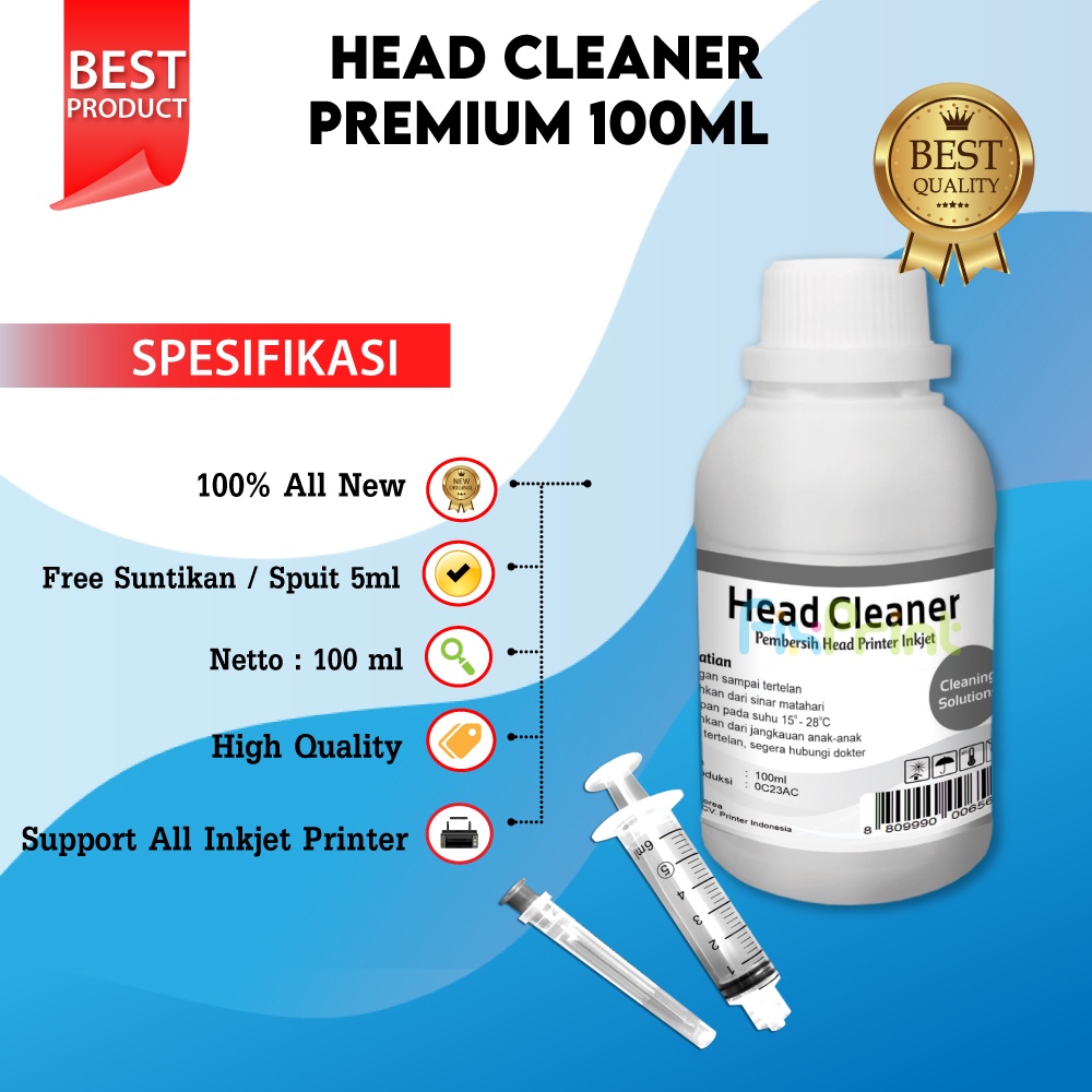 Jual Head Cleaner Premium Quality 100ml Cairan Pembersih Head Cartridge ...