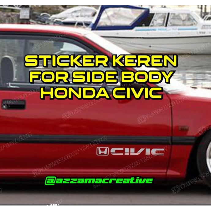 Jual Stiker decal Mobil Honda CIVIC Sticker side body | Shopee Indonesia