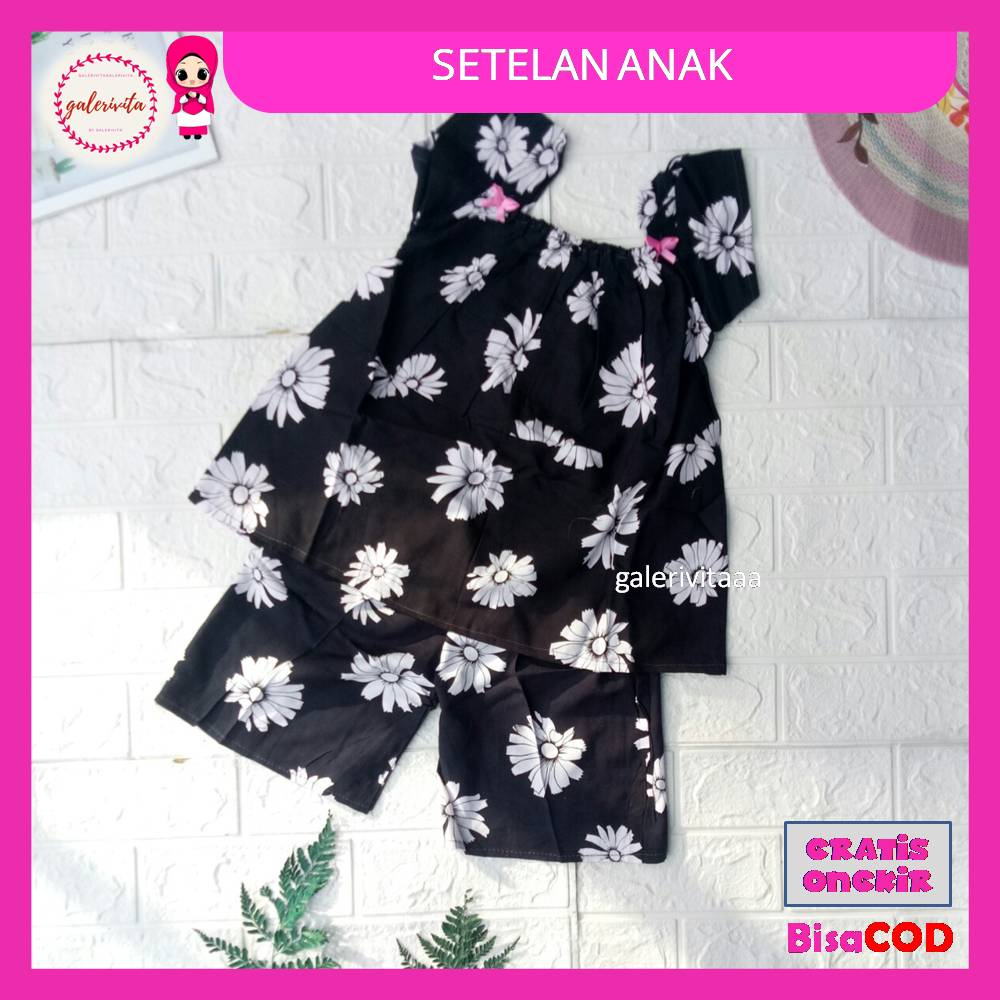 Jual Setelan Baju Tidur Setelan Anak Perempuan Bahan Rayon 1 2 3 Tahun ...