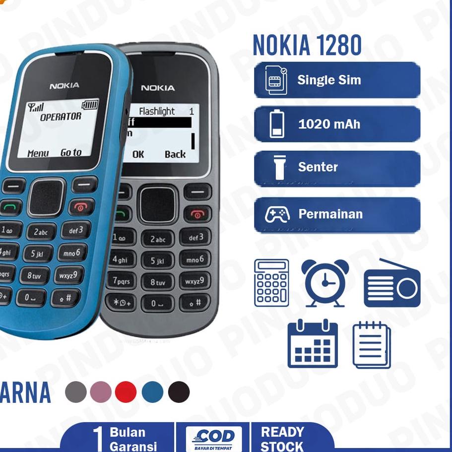 Jual Nokia 1280 Fullset nokia jadul | Shopee Indonesia