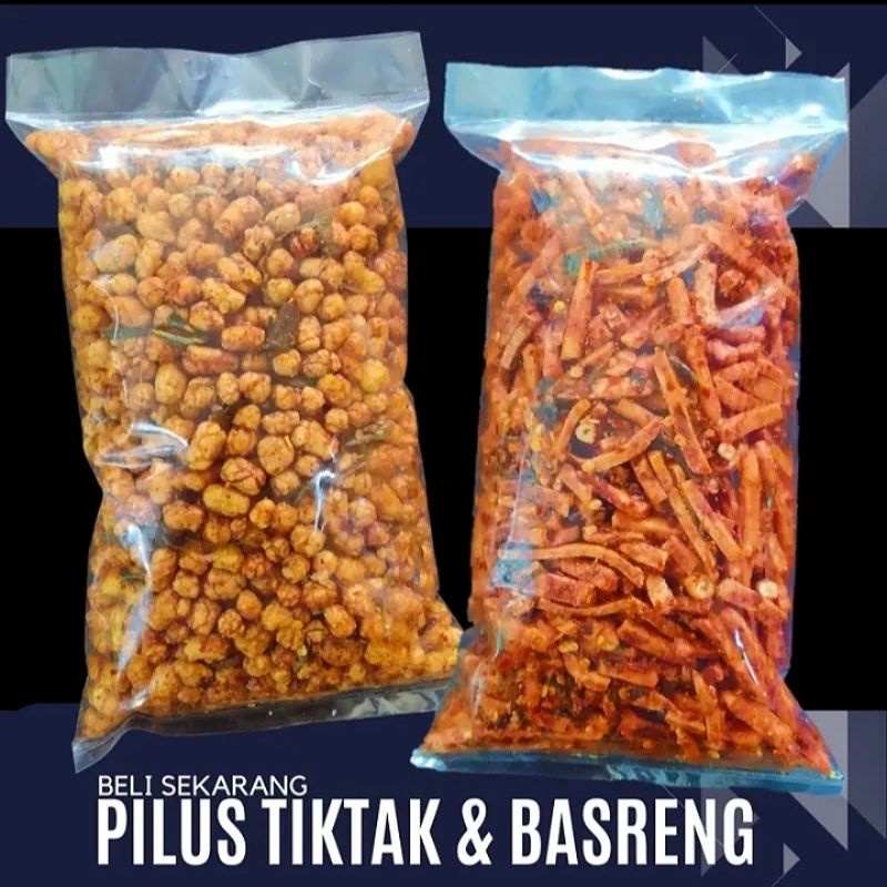 Jual cemilan basreng pedas daun jeruk mix pilus cikur pedas 1kg ...