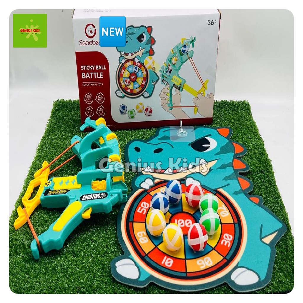 Jual Papan Target Mainan Anak Permainan Dart Game Dinosaurus Sticky ...