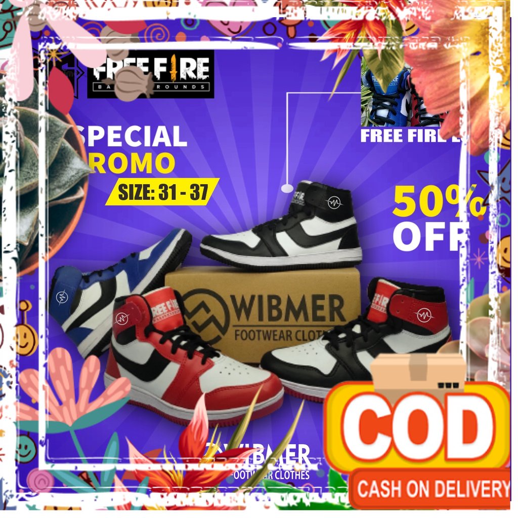 Jual SEPATU FREE FIRE ANAK SD / SEPATU JORDAN ANAK SD / SEPATU FREE ...