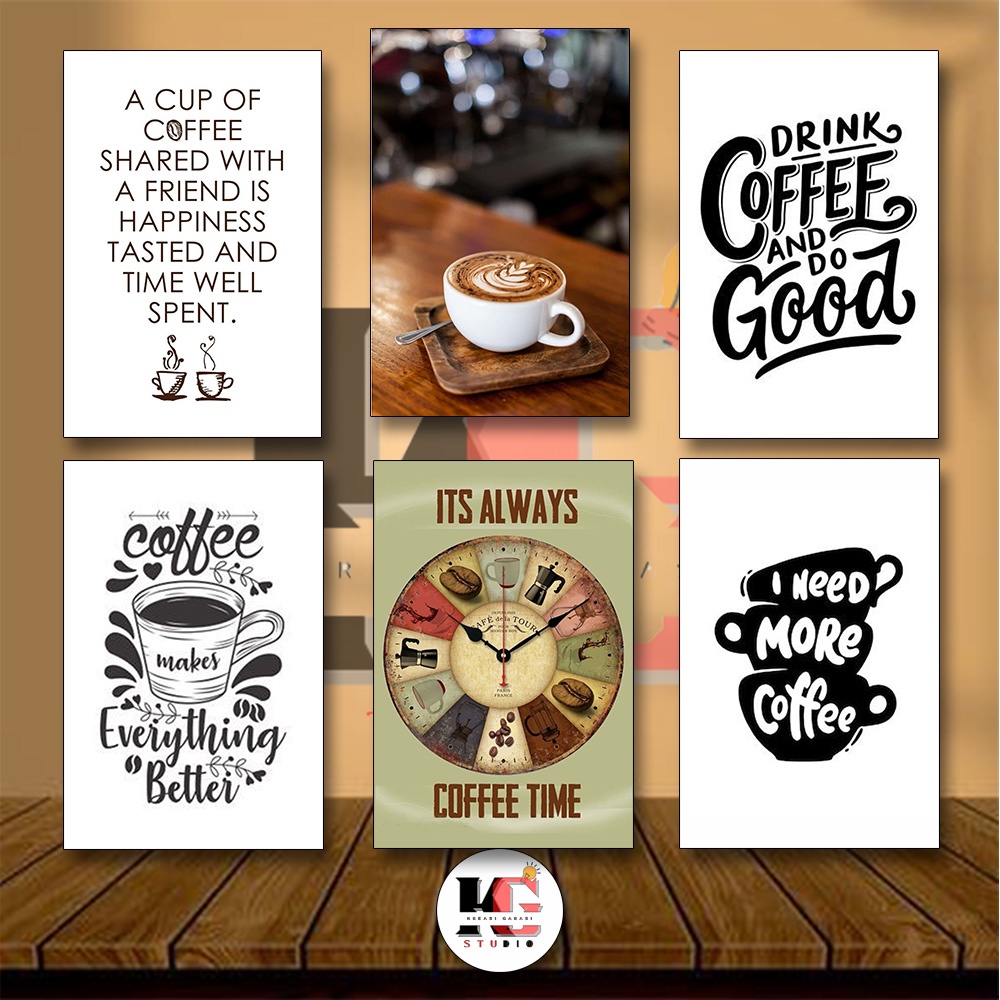 Jual Wall dekor cafe tema kopi pajangan dinding hiasan dapur ukuran ...