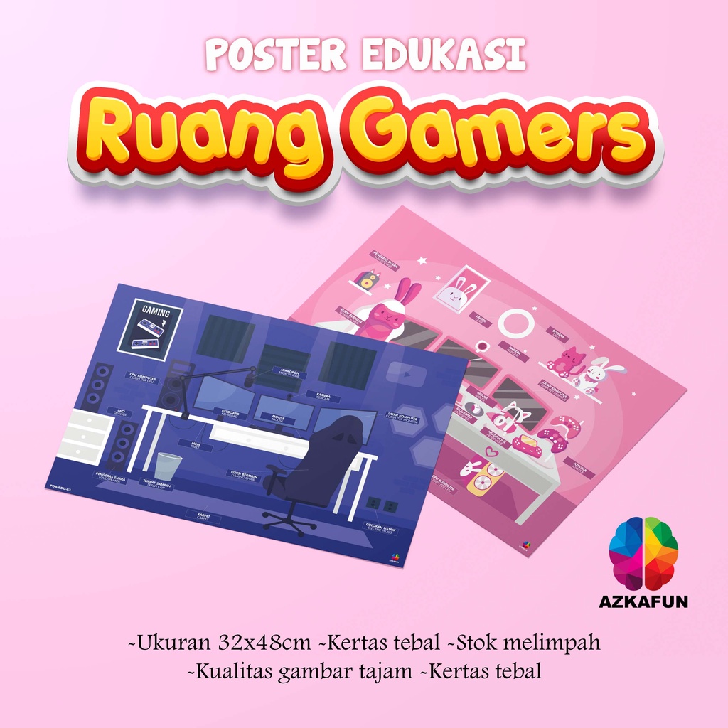 Jual Poster Edukasi RUANG GAMERS - Poster edukasi anak | Shopee Indonesia