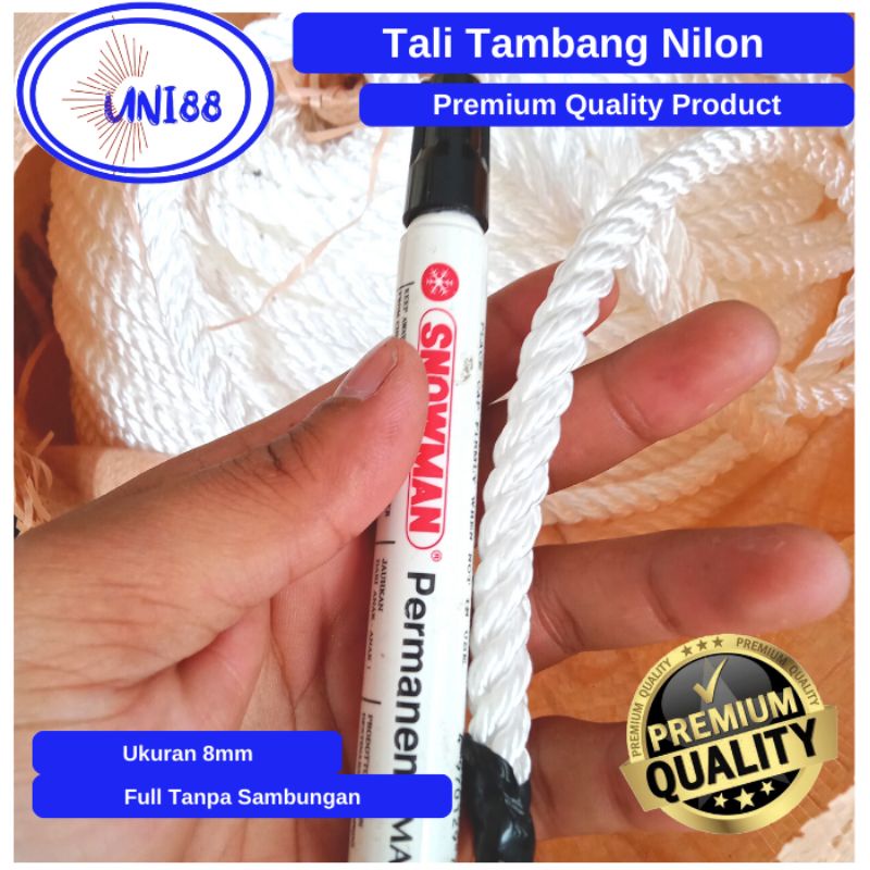 Jual Tali Tambang Nilon 6mm 7mm 8mm 10mm Tali Nylon Rope Pengikat ...