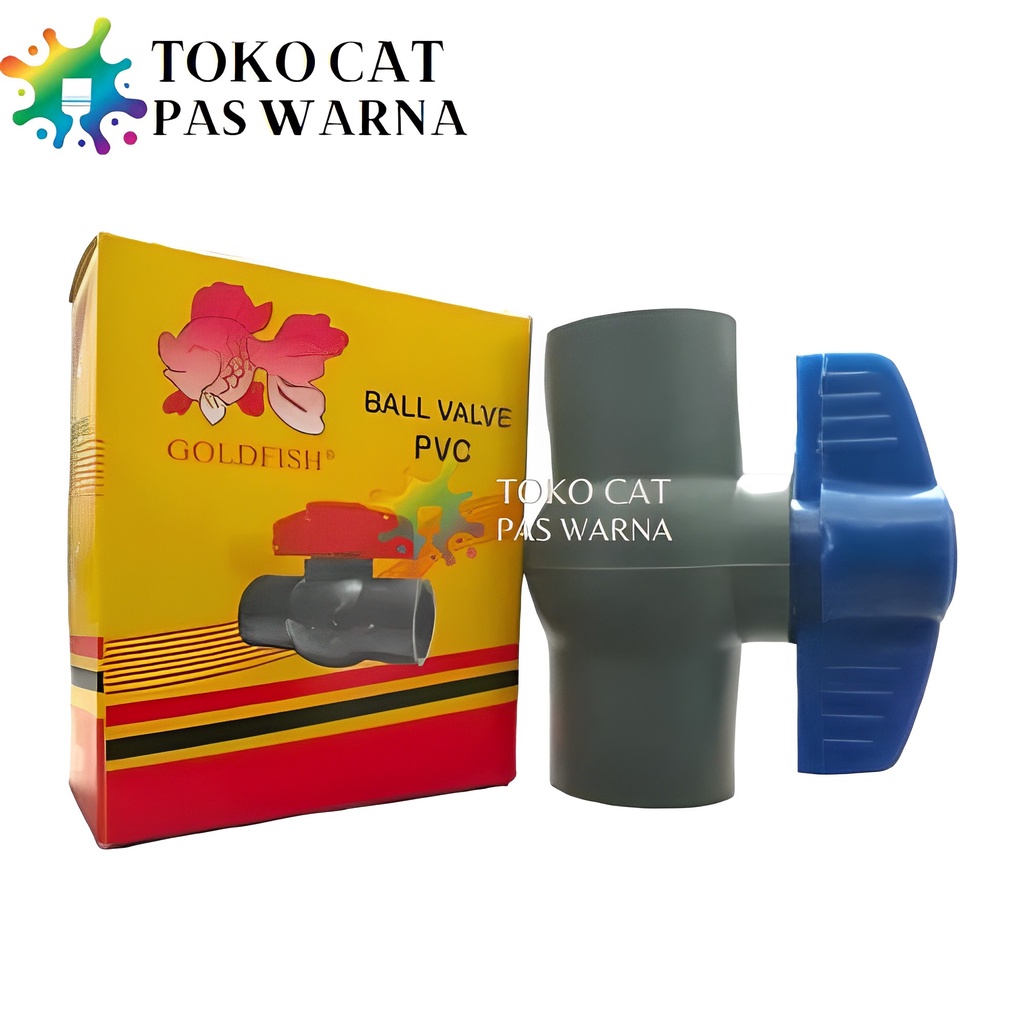 Jual Stop Kran Air PVC GOLDFISH Ball Valve 1/2 INCH | Shopee Indonesia