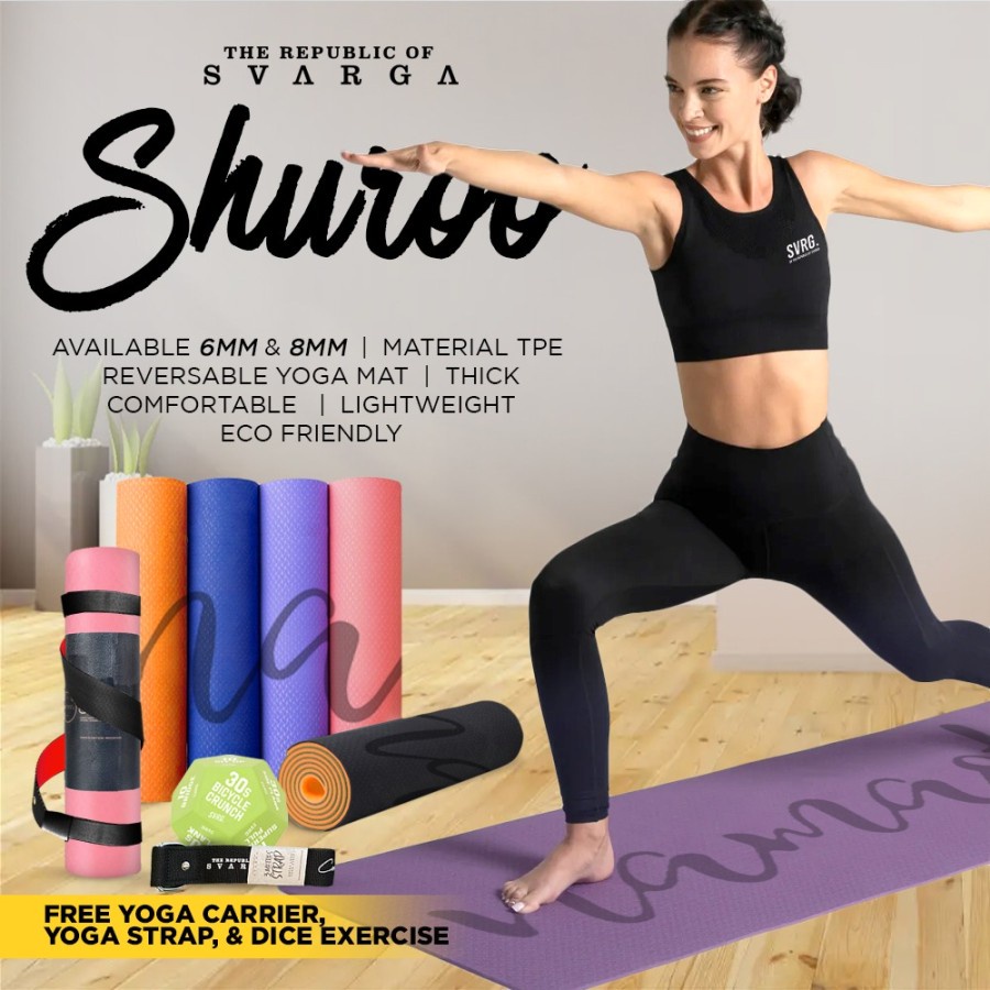 Jual Matras Yoga / Yoga Mat Svarga | 6mm & 8mm Shuroo Namaste Premium ...