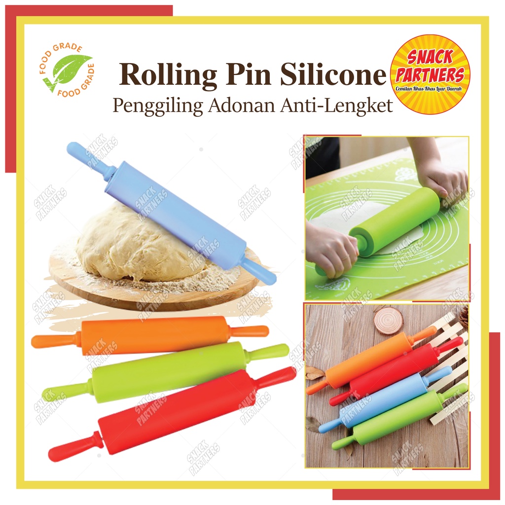 Jual ROLLING PIN SILIKON / Silicone Anti Lengket Food Grade - Penggilas ...