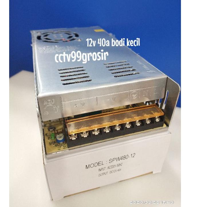 Jual Power Supply Unit PSU 12V 40A 12 volt 40A Ampera plus Kipas ...