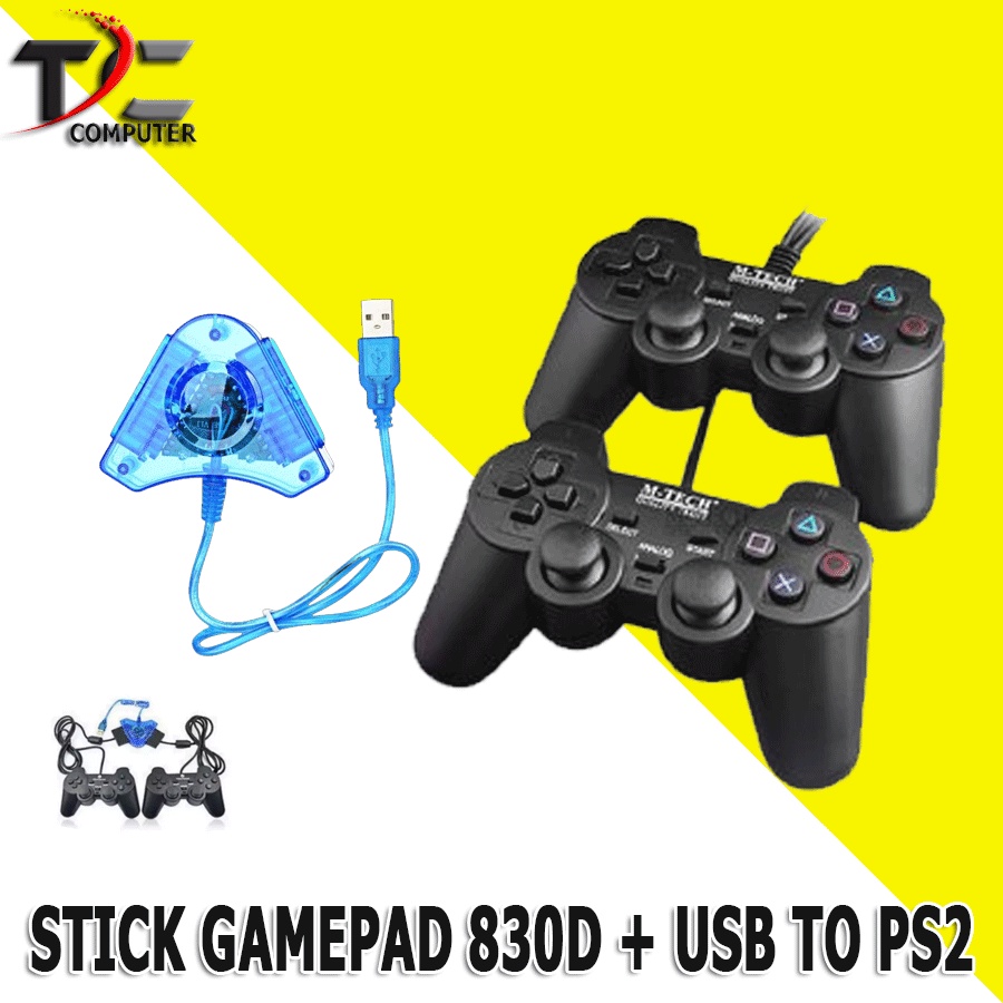 Jual Stick PS PC Laptop Gamepad Single USB M-TECH MT-830S Lampu ...