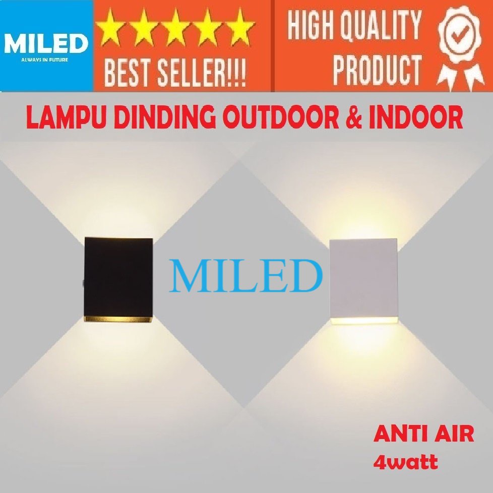 Jual LAMPU DINDING MINIMALIS HITAM PUTIH LED 6W 2 ARAH LAMPU PILAR ...