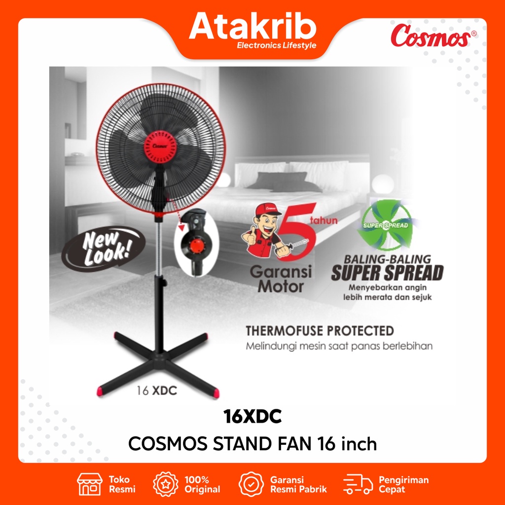 Jual COSMOS STAND FAN 16XDC 16 inch | Shopee Indonesia