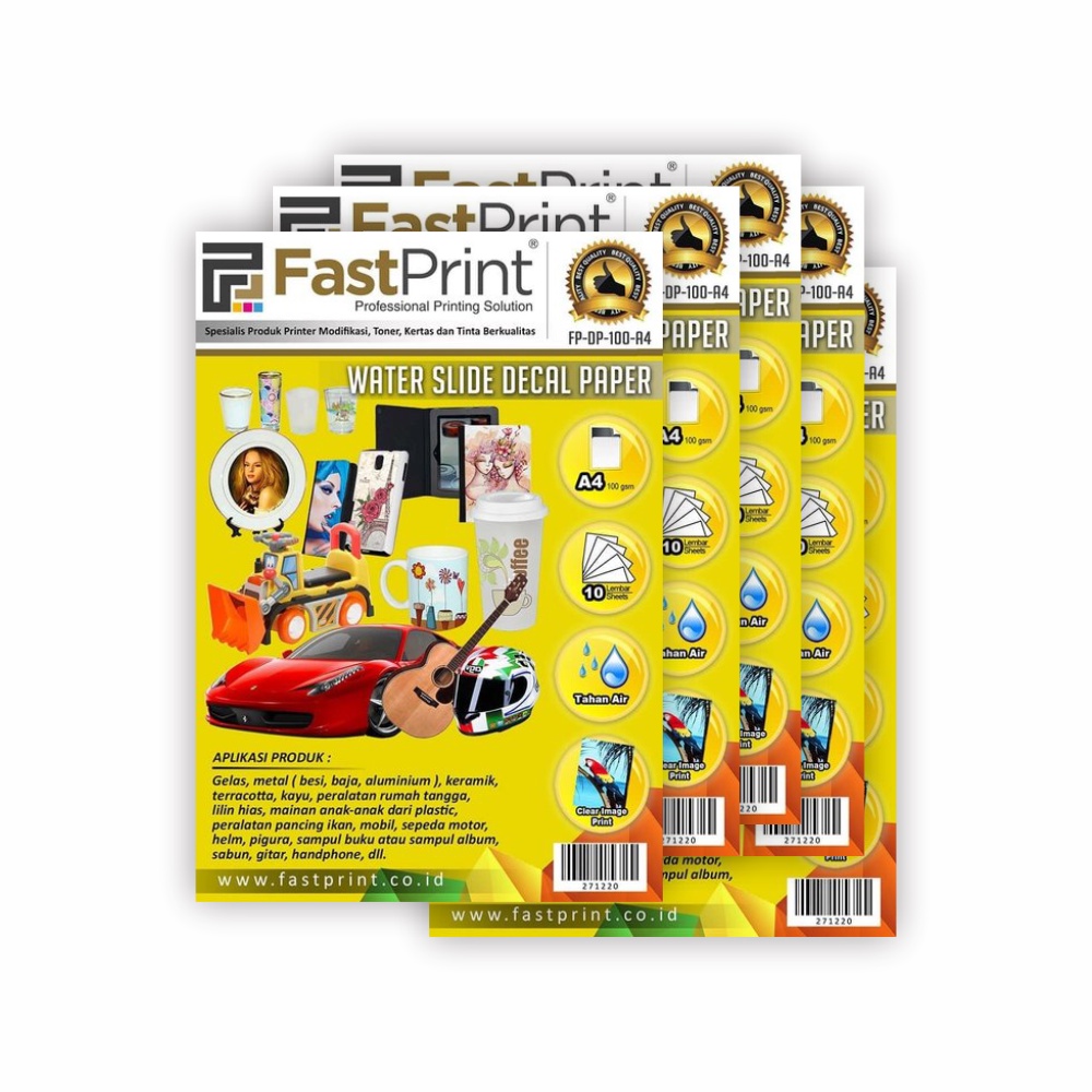Jual Kertas Sticker Decal Water Slide Transparan A4 Fast Print | Shopee ...