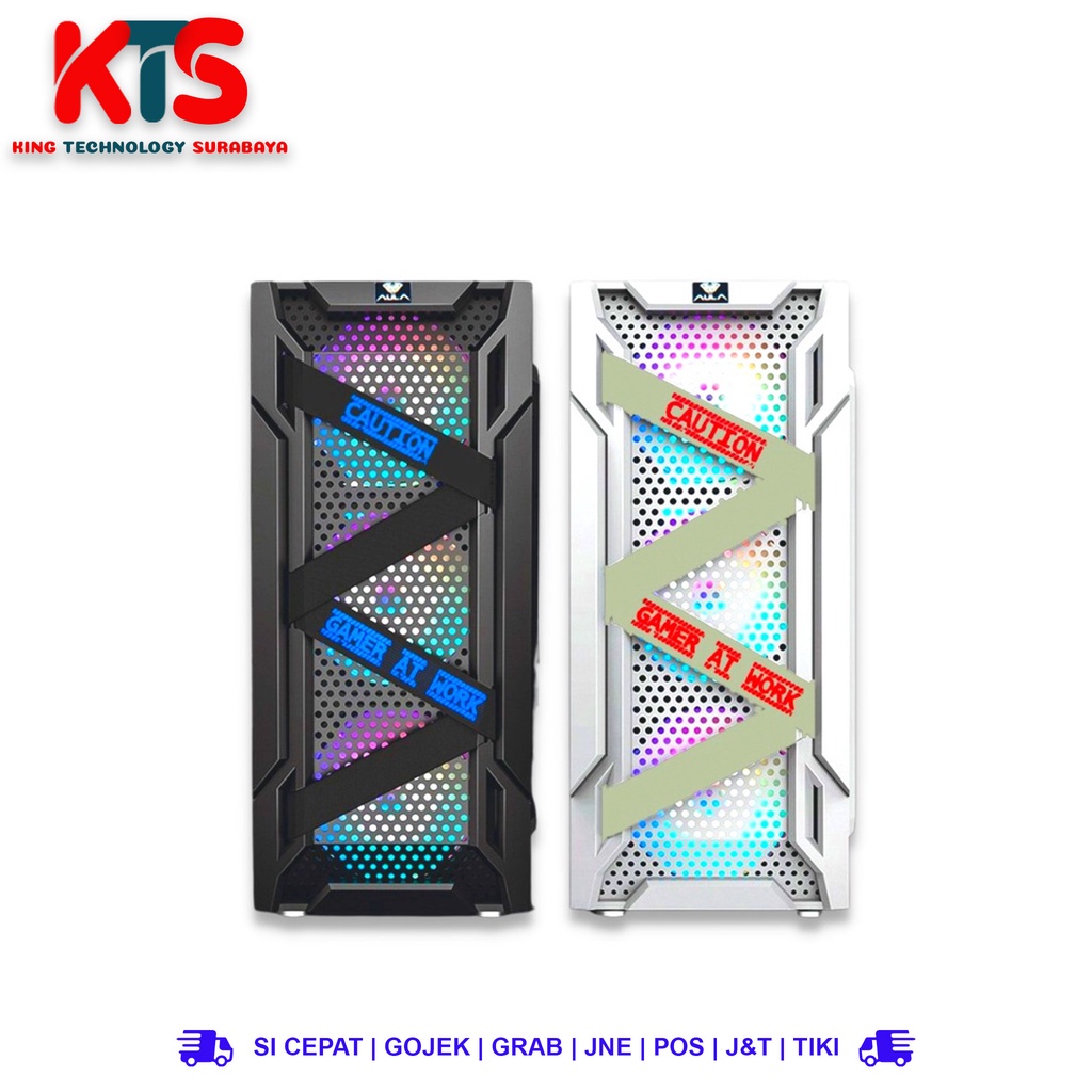 Jual Casing Komputer AULA FZ014 ATX PC Gaming Case - 3 RGB Fan Include ...