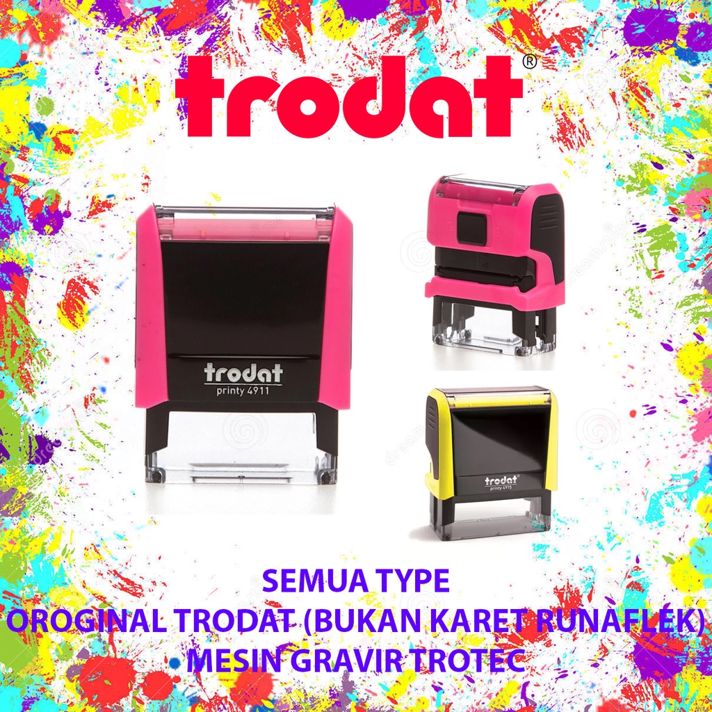 Jual STEMPEL TRODAT ORIGINAL SEMUA TYPE & UKURAN, 2-5 WARNA | Shopee Indonesia
