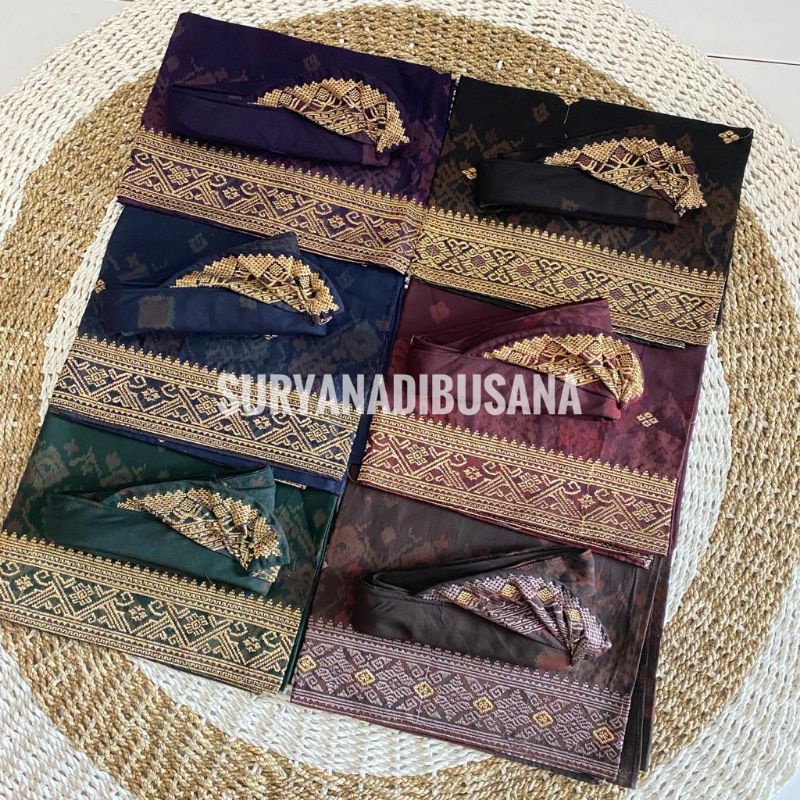 Jual Saput Udeng Bordir Bali | Saput endek bordir pria PREMIUM | Udeng ...