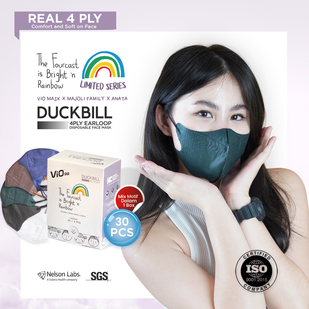 Jual Vio Duckbill 30’S Mask 4Ply Earloop X Majoli limited edition ...