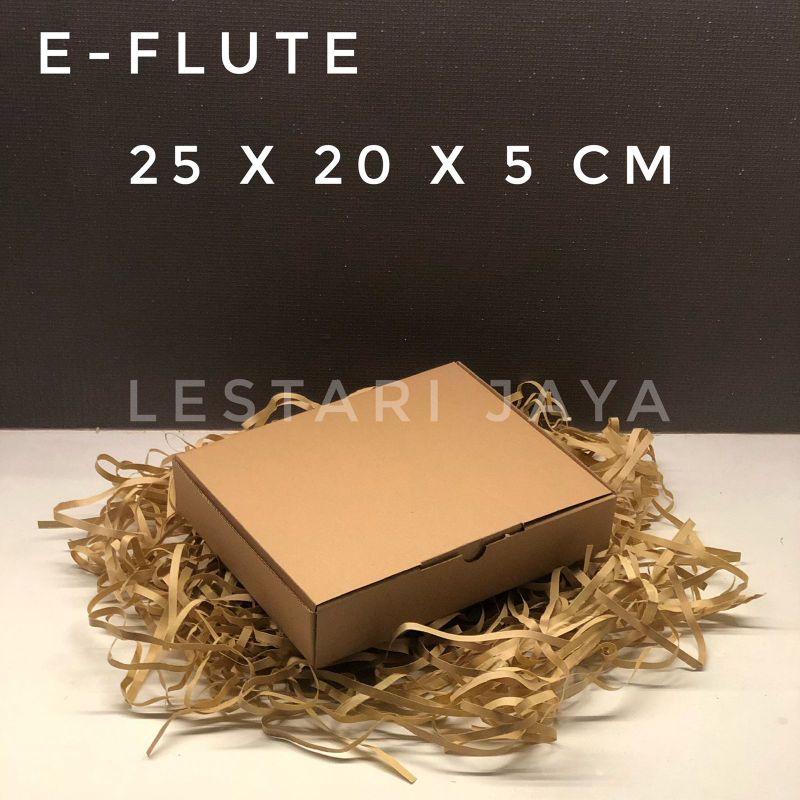 Jual Box Kardus E-Flute Coklat Untuk Packaging Olshop Sovenir Baju ...