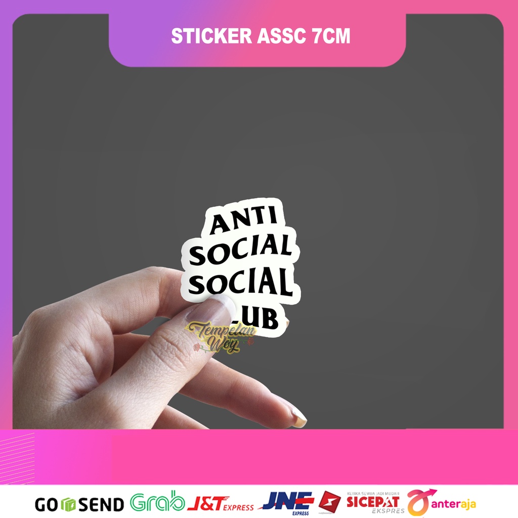 Jual Stiker Sticker anti social social club, sticker vinyl logo brand ...