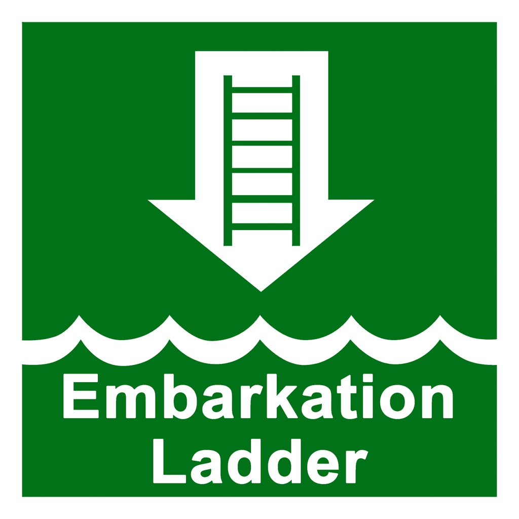 Jual Sticker Safety IMO PERKAPALAN EMBARKTION LADDER Ukuran 15x15 ...