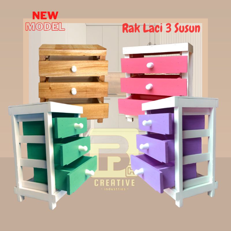 Jual Rak Laci 3 Susun / Rak Kosmetik Laci / Kotak Laci Serbaguna ...