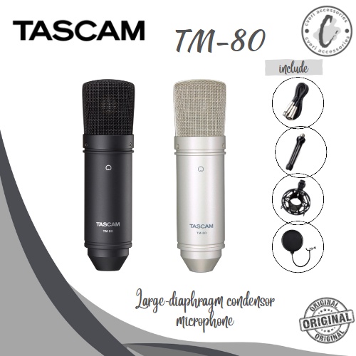 Jual Tascam TM-80 Large-Diaphragm Condensor Microphone Original TM80 ...