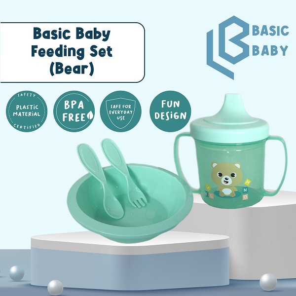 Jual Basic Baby Feeding Set: Bear - Alat Makan MPASI Bayi Set | Shopee ...