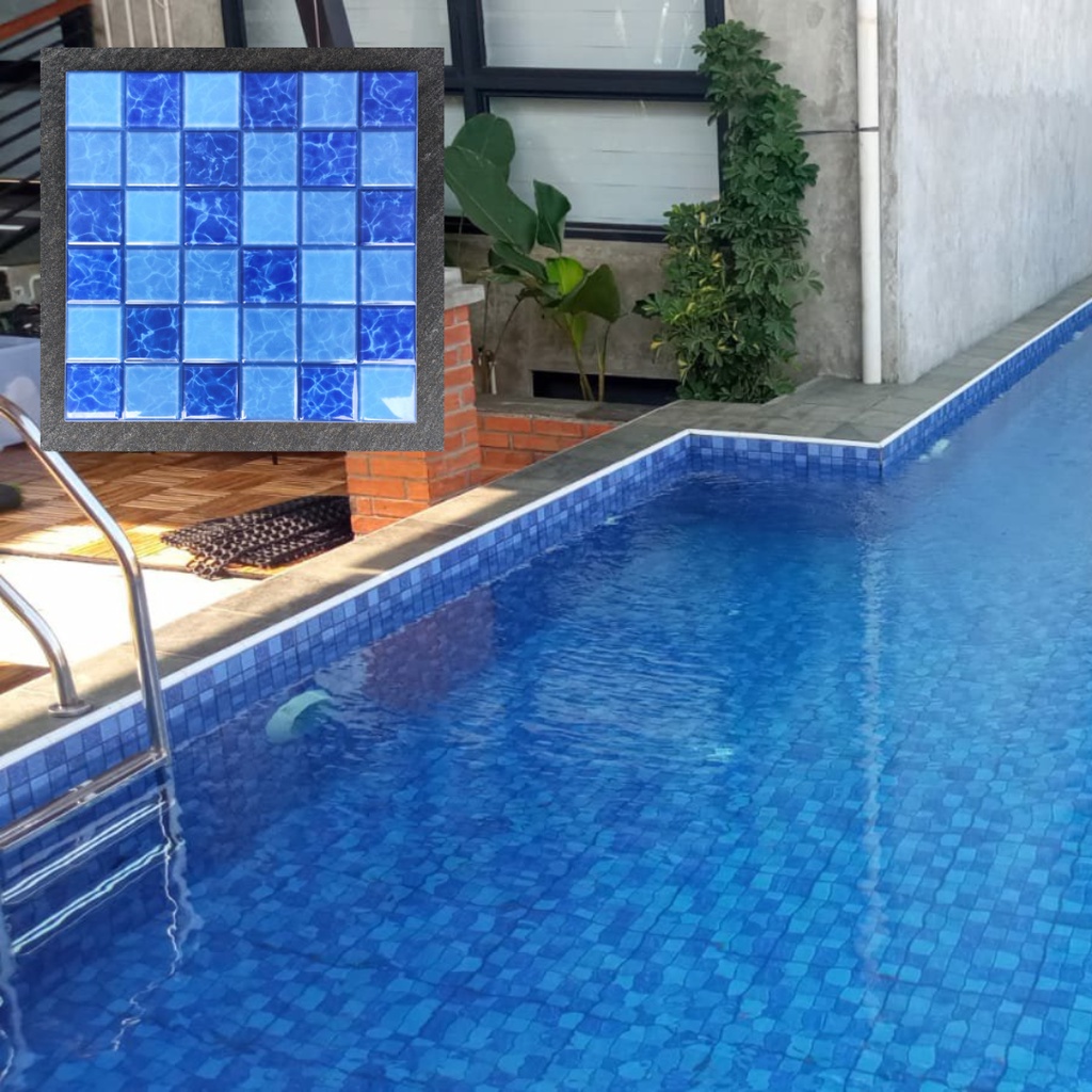 Jual Keramik Kolam Renang Roman PWA 33715 KW2 - Motif Mozaik | Shopee ...